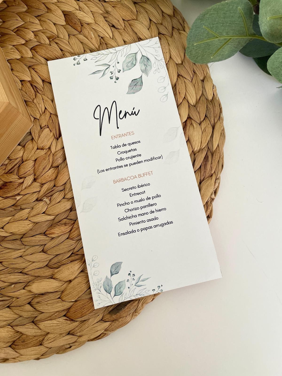 Etiquetas De Menú Para Boda Plantillas Para Menús De Bodas 100%